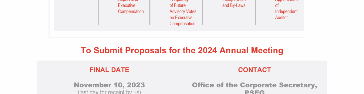PSEG 2023 Proxy Statement